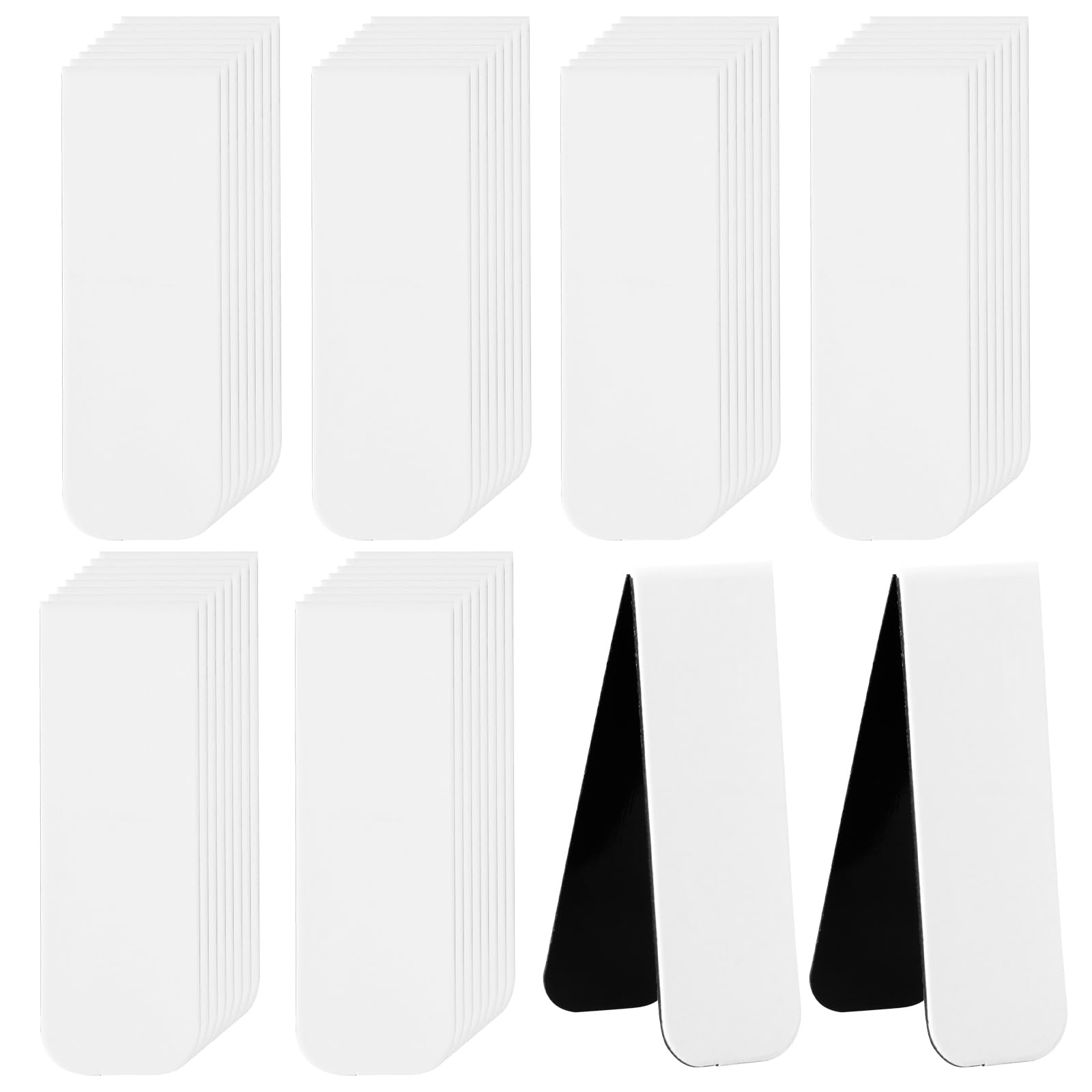 Amazon.com: 48 Pieces White Magnetic Bookmark Book Marker Clip Sublimation Bookmarks, Magnetic ...