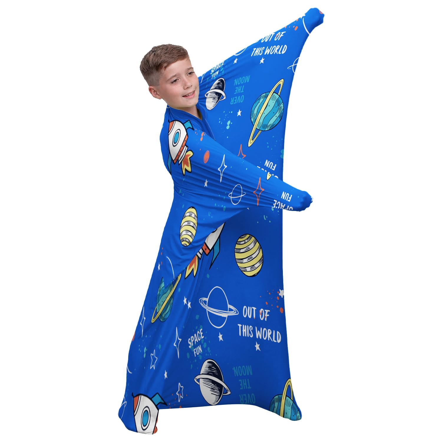 Amazon.com: Polovillae Sensory Sock Body Sock,X-Large Blue Space Full ...