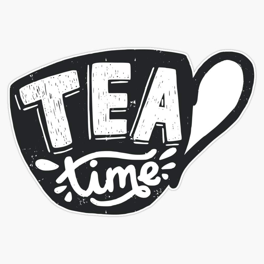 Amazon.com: Tea Time Sticker Vinyl Bumper Sticker Decal Waterproof 5 ...