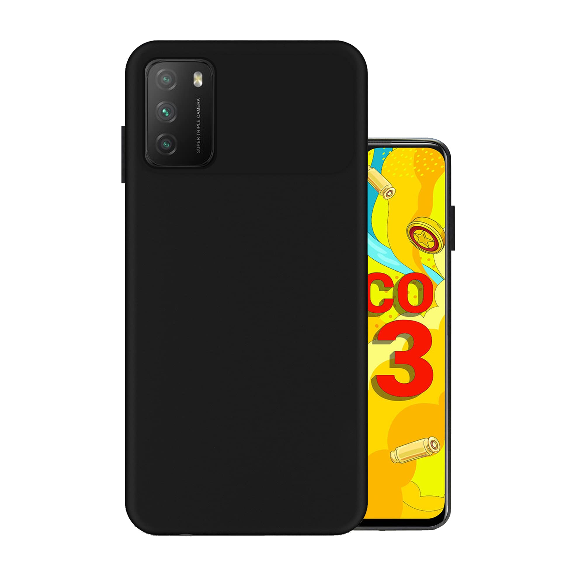 HELLO ZONE Exclusive Matte Finish Soft Back Case Rubber Cover for Poco ...