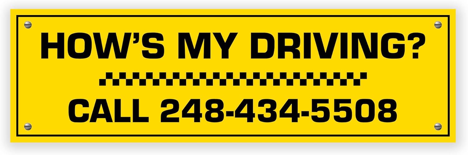 Amazon.com - Hows My Driving Rick Roll Funny Bumper Sticker Call Bumper ...