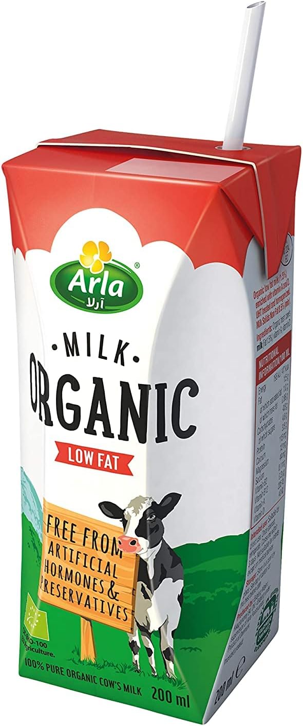 Arla Organic Milk Low Fat 200ml : Amazon.ae: Grocery