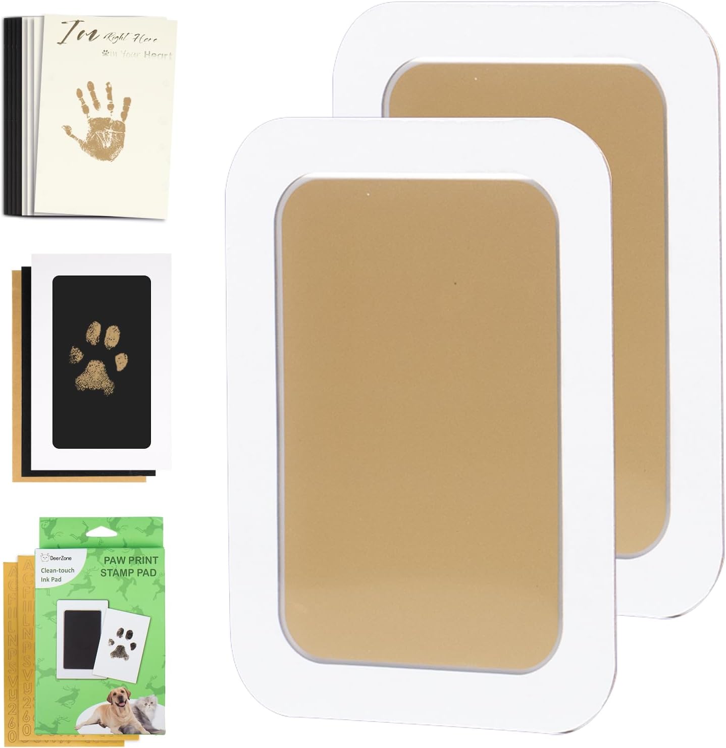 Amazon.com : DeerZone Inkless Paw Print Kit,Dog Paw Print Kit,Dog Nose ...