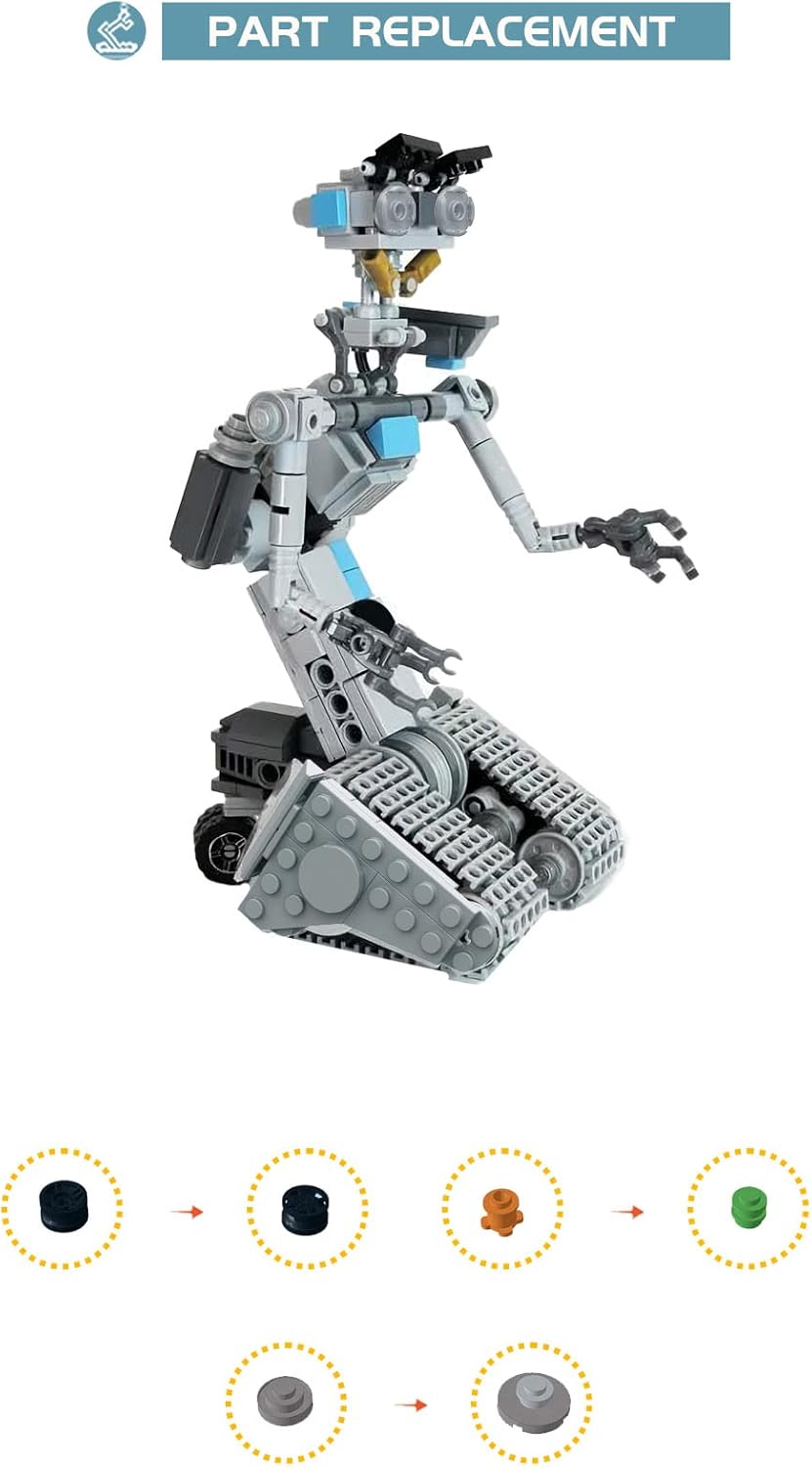 Johnny 5 – Kit de bloques de construcción de robots figuras de acción ...