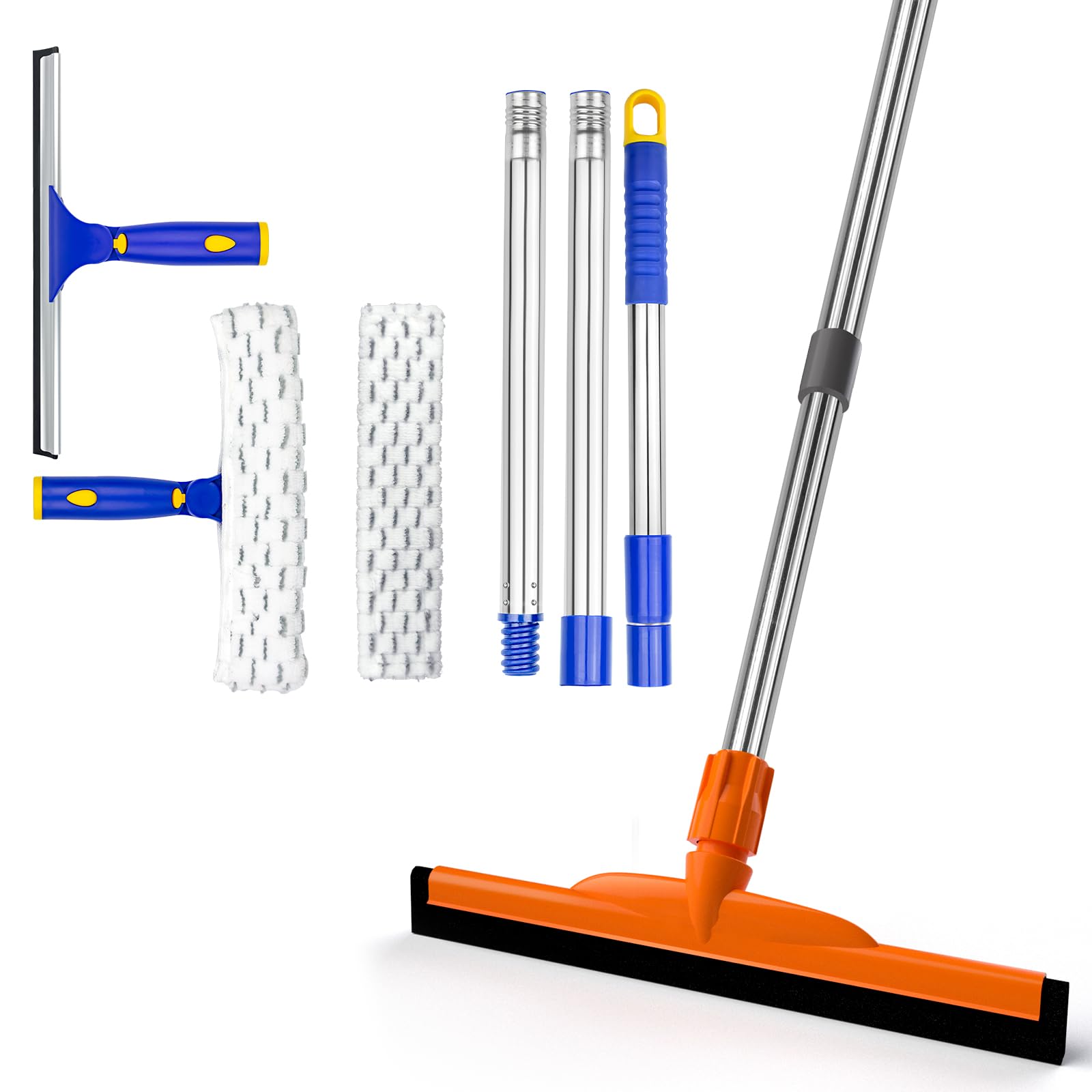 Amazon.com: ITTAR Multi-Purpose Squeegee for Floor, Window Cleaning with Long Handle : Health ...
