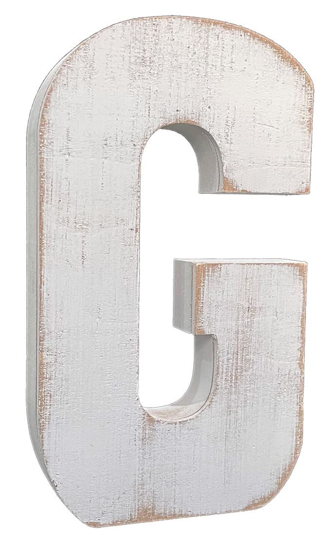 Snapklik.com : ABELOTS Large Wood Letter Distressed White Wash Alphabet ...
