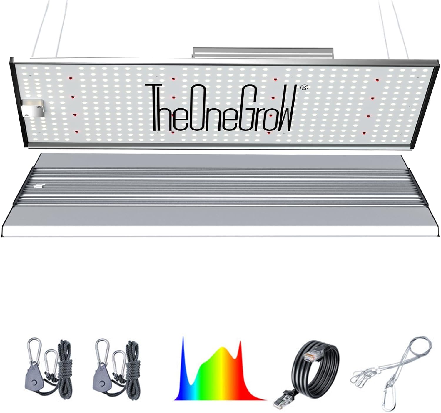 Amazon.com : TheOneGrow MA2000 200W LED Grow Light Full Spectrum ...