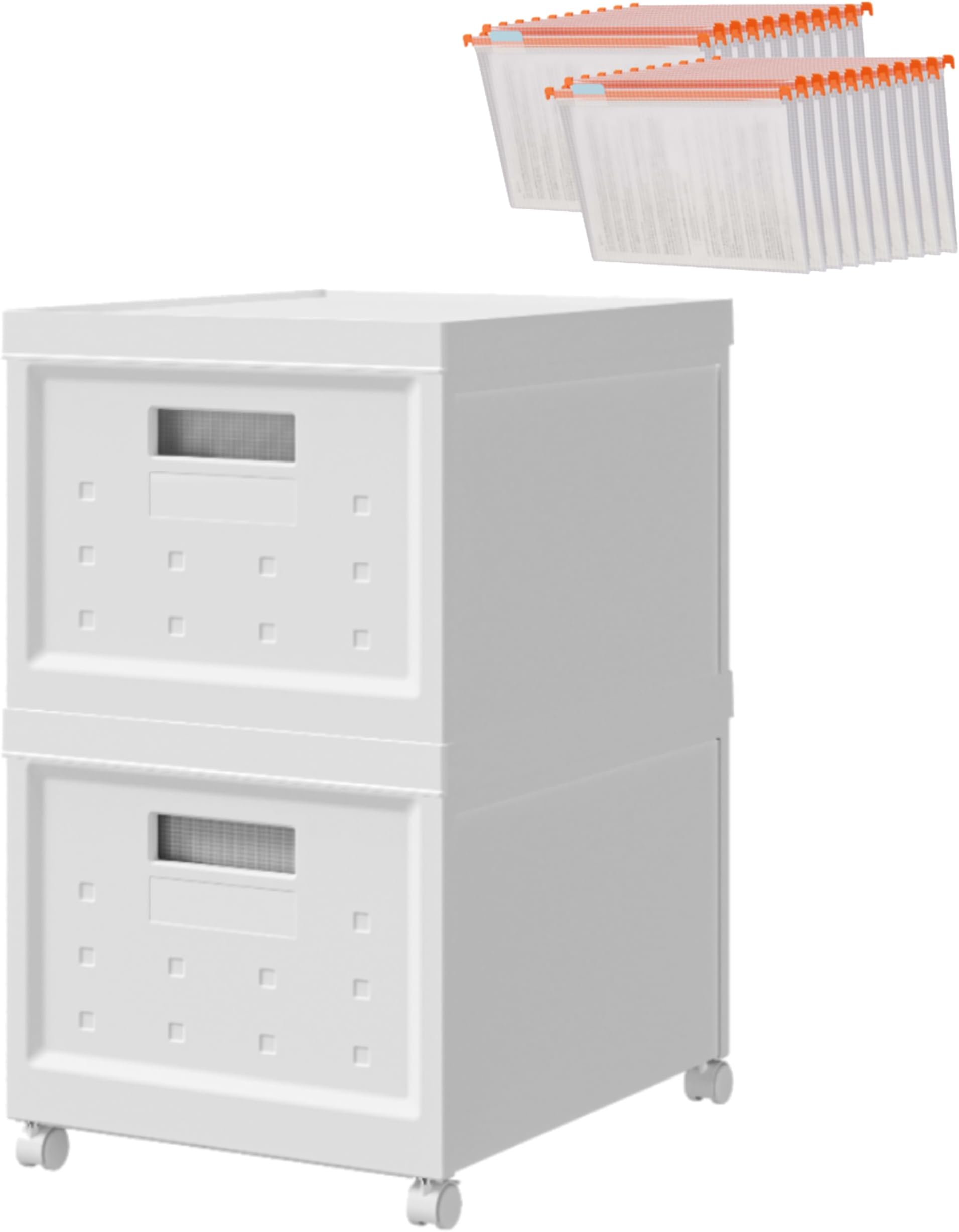 Amazon.com: Collapsible Stackable Rolling File Boxes with Lids and 10 ...