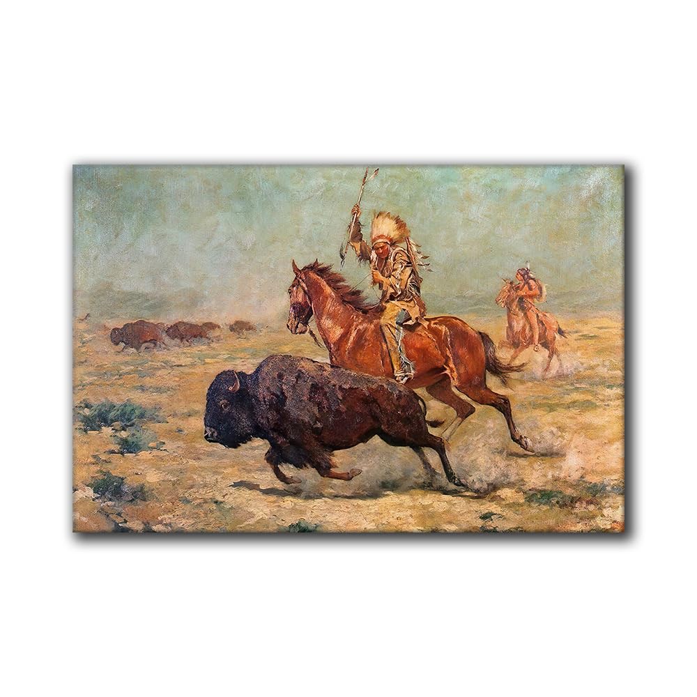 Indios Nativos Americanos Cazando Indio Apache Guerrero Cazando