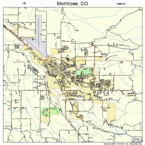 Amazon.com : Large Street & Road Map of Montrose, Colorado CO - Printed ...