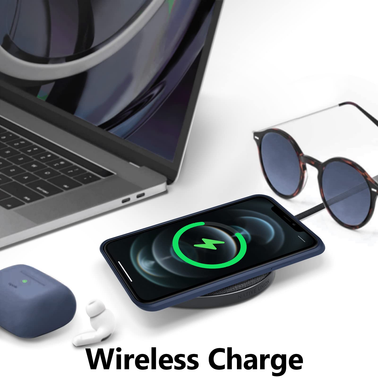 UEEBAI Liquid Silicone Wireless Charging Phone Case for iPhone XR ...