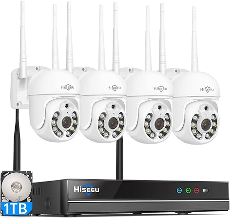 Hiseeu Security Cameras Wireless Outdoor,2.4G&5G WiFi Surveillance ...