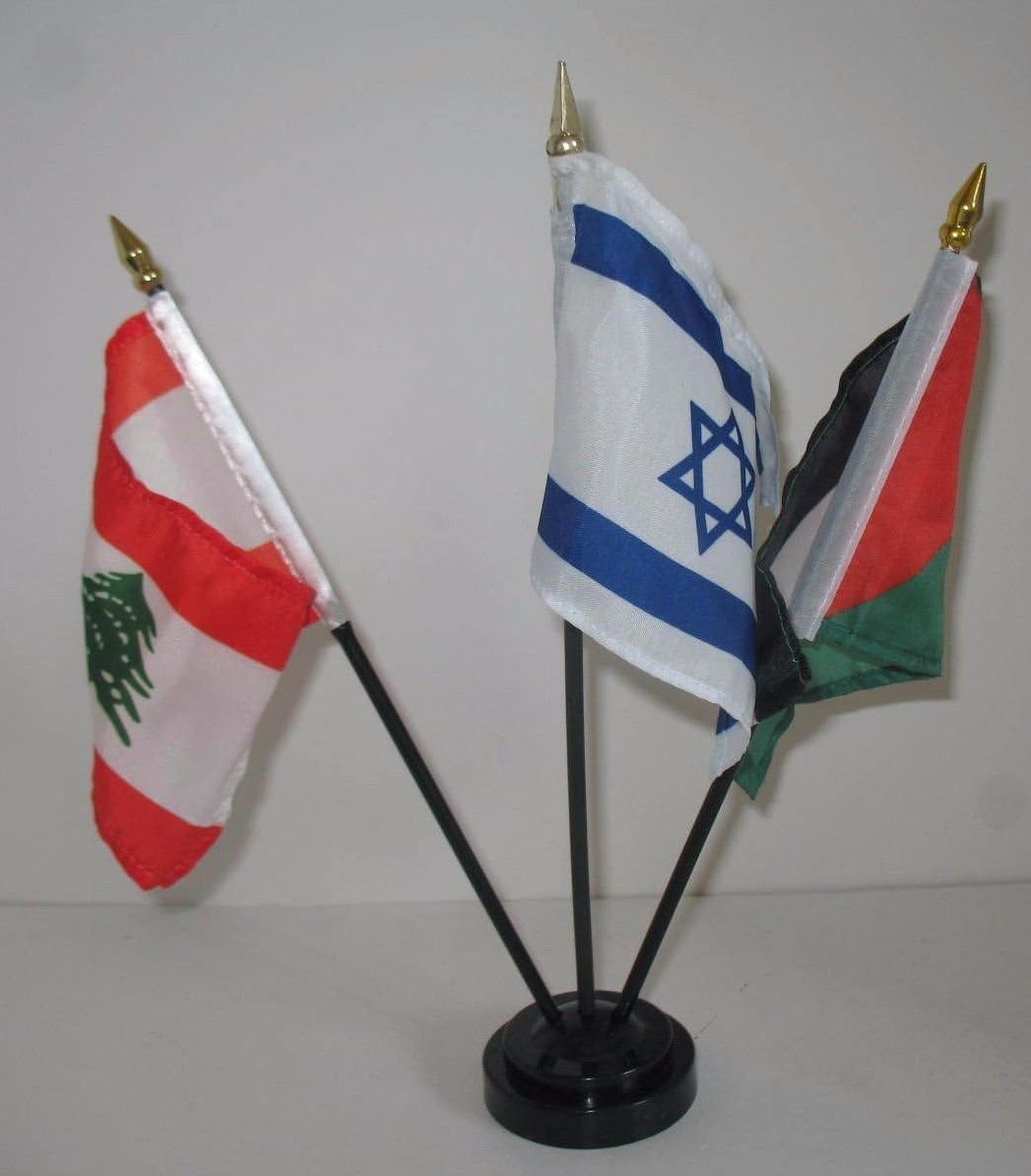 Amazon.com: RFCO 4"x6" Israel/Palestine/Lebanon (3 Flags) Miniature ...
