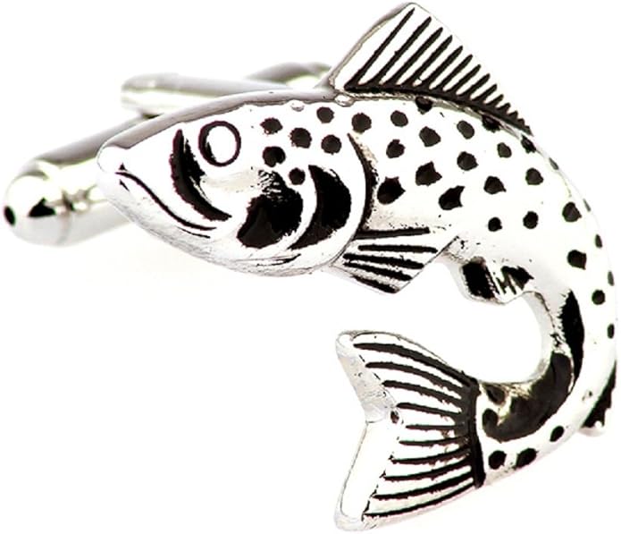 Amazon.com: MRCUFF Fish Fishing Pair Cufflinks in a Presentation Gift ...