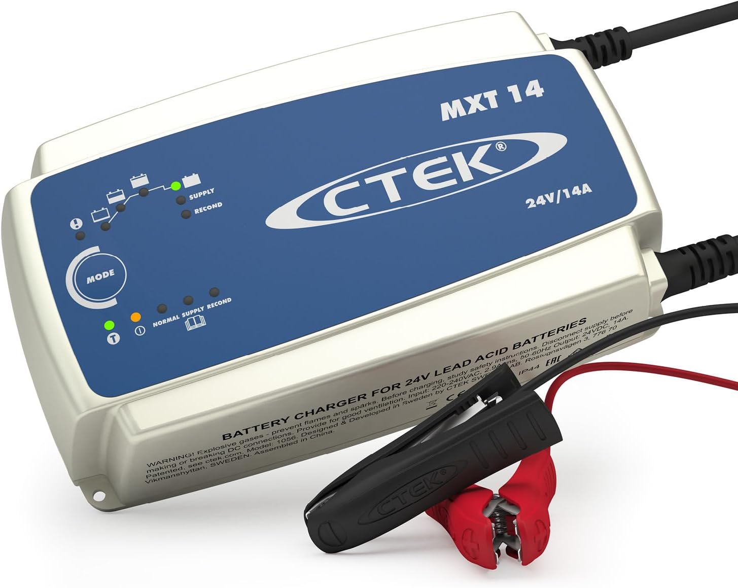 CTEK MXS 10, Battery Charger 12V for Larger Vehicle Batteries, Boat ...