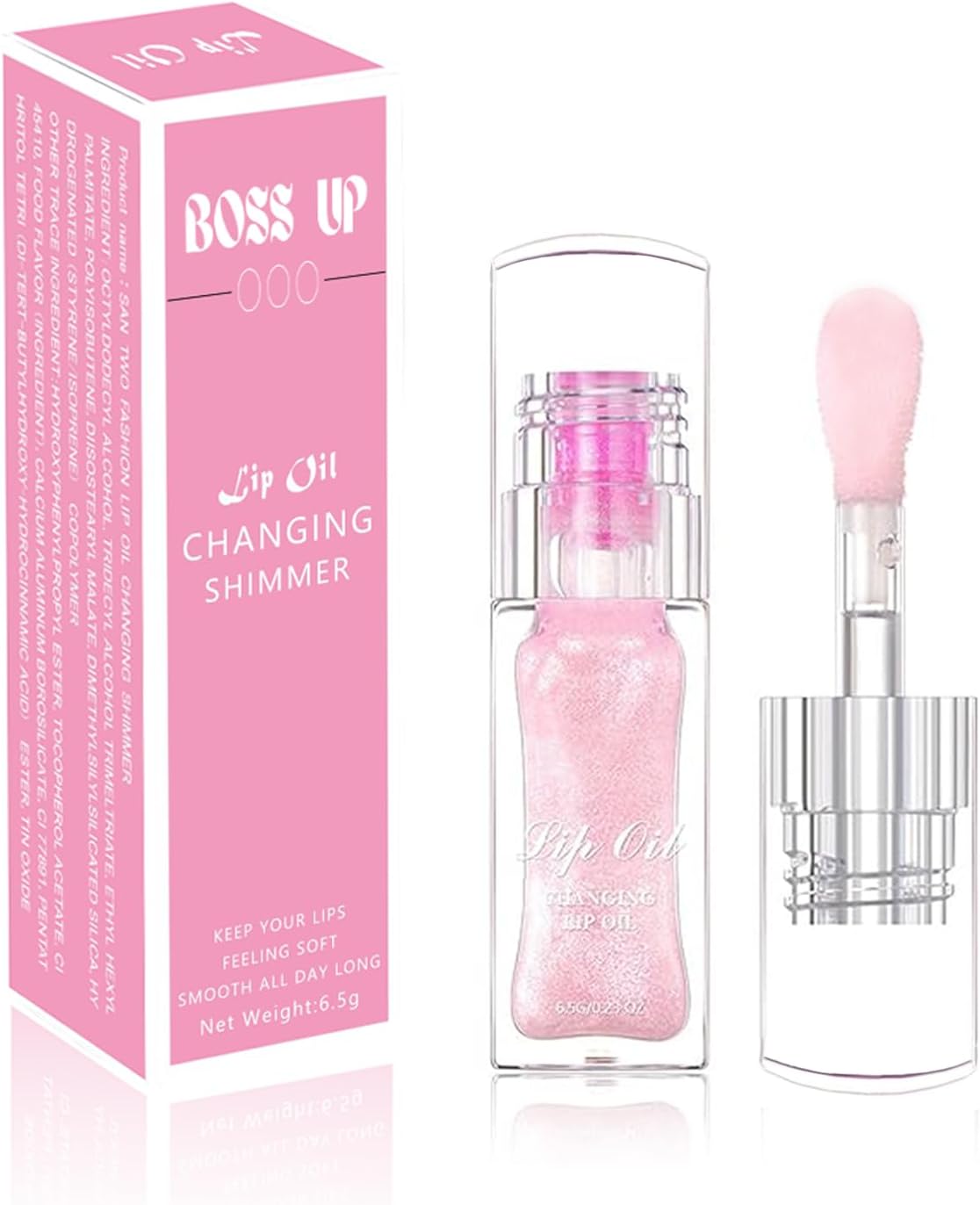 Amazon.com : Boss Up™ Color Changing Lip Oil - 0.23 Oz Tinted Lip Gloss ...