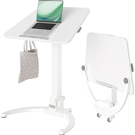 Amazon.com: Joy Seeker Foldable Mobile Standing Desk, Pneumatic Height ...