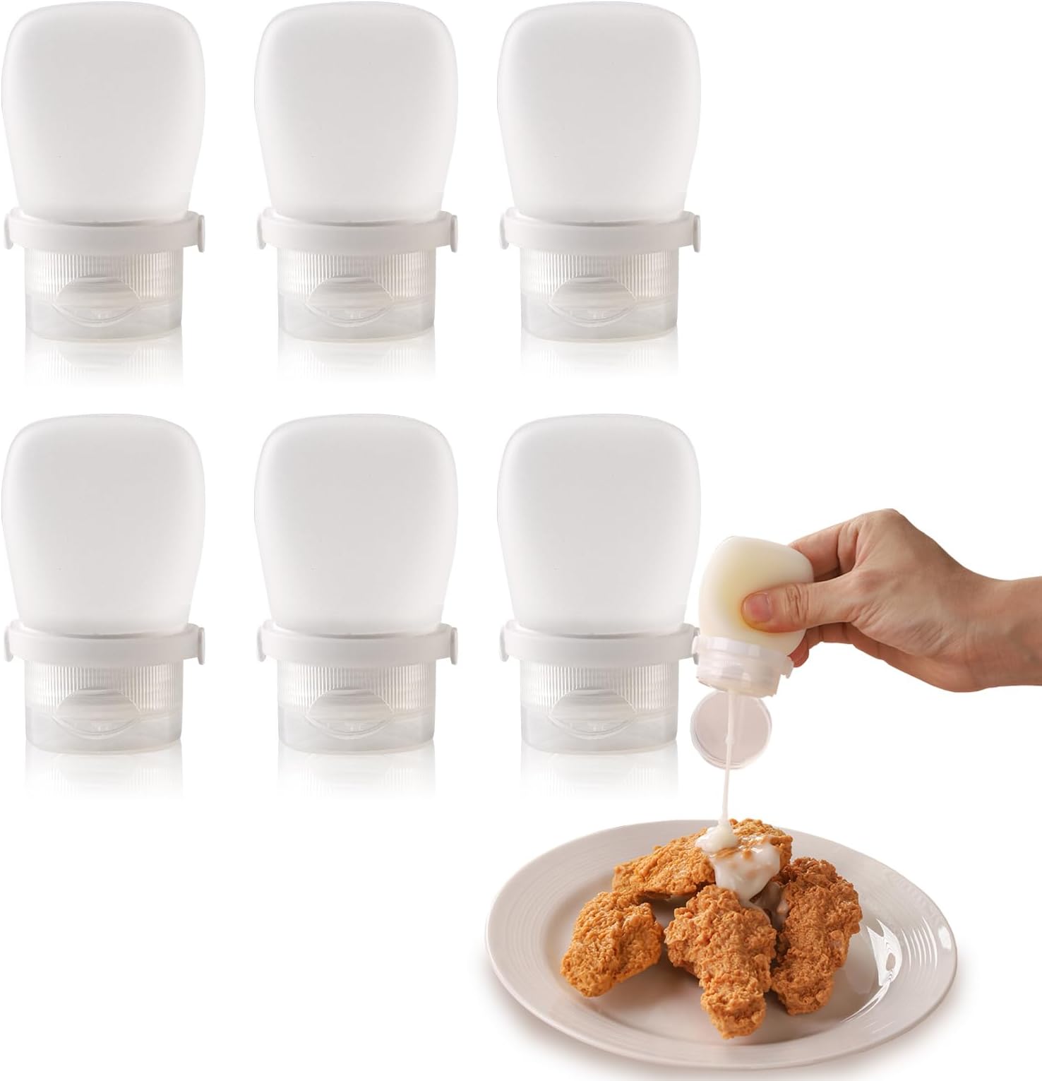 Amazon.com: MICEBAY Condiment Squeeze Bottles for Sauces, 2-oz Mini ...