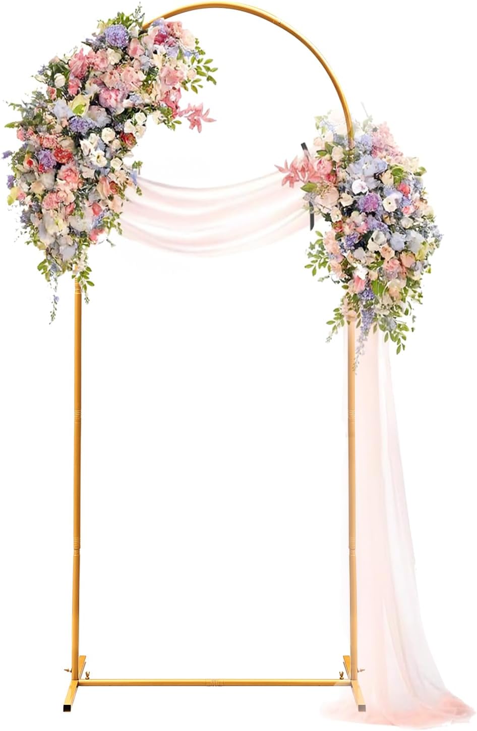 Amazon.com : 7.87ft Tall Double Arch Wedding Backdrop Stand, Gold Metal ...