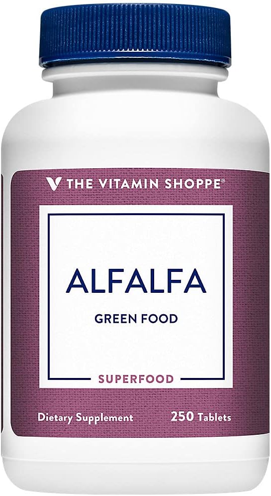 Amazon.com: The Vitamin Shoppe Alfalfa 500 MG - Natural Green Food ...