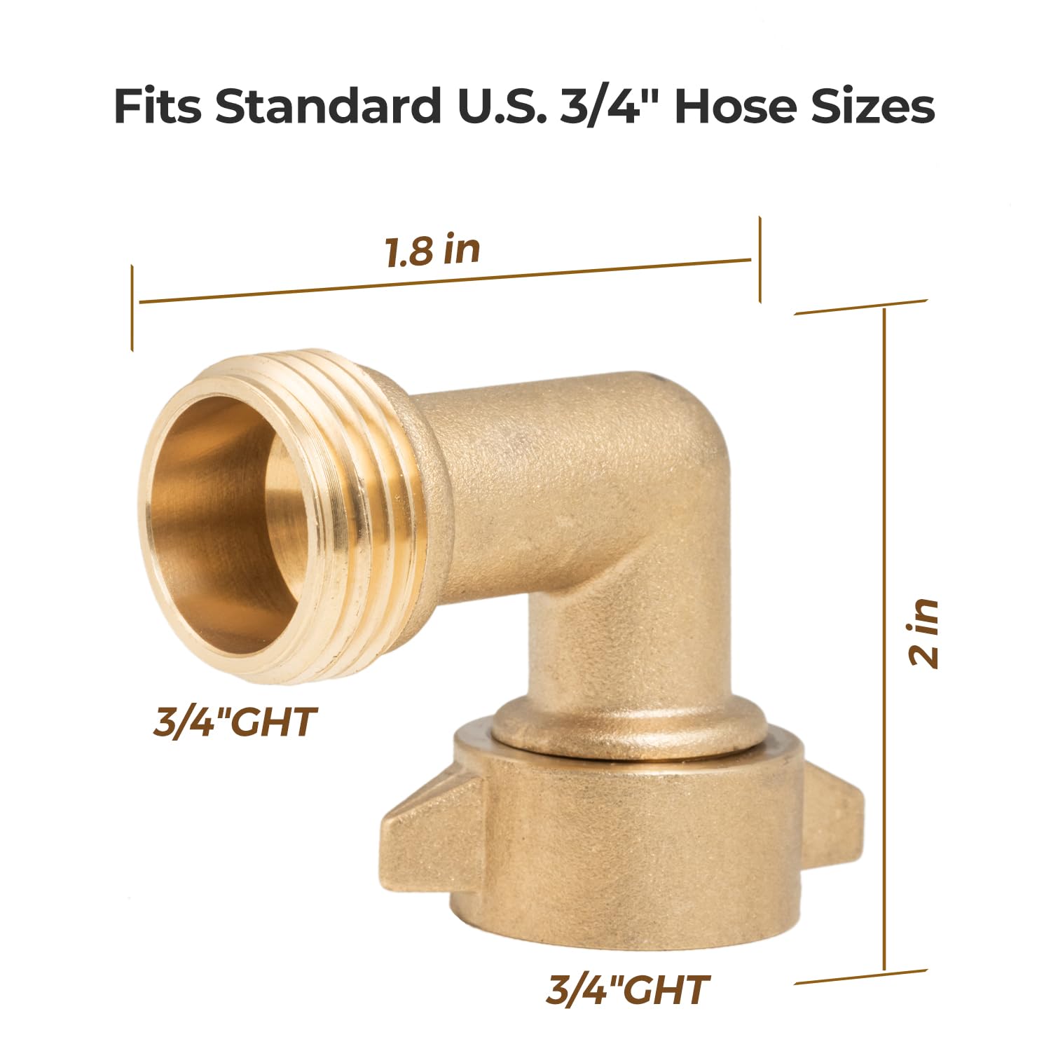 Snapklik.com : VANCOCO Garden Hose Connector 90 Degree Hose Elbow, 3/4 ...