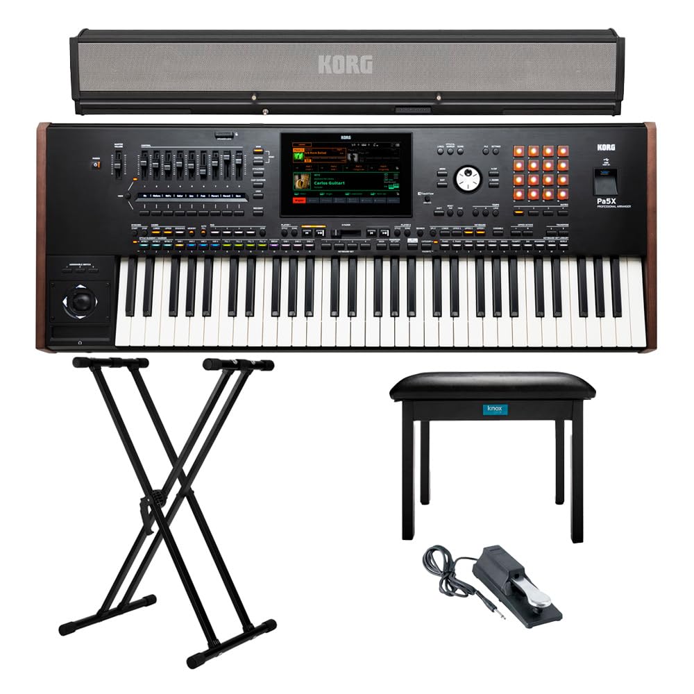Amazon.com: Korg 61-Key Pa5X Professional Arranger Bundle PaAS MK2 3 ...