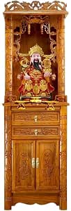 Amazon.com: Buddha Altar Shelf Old Yumu Buddha Cabinet, Buddhist Niche ...
