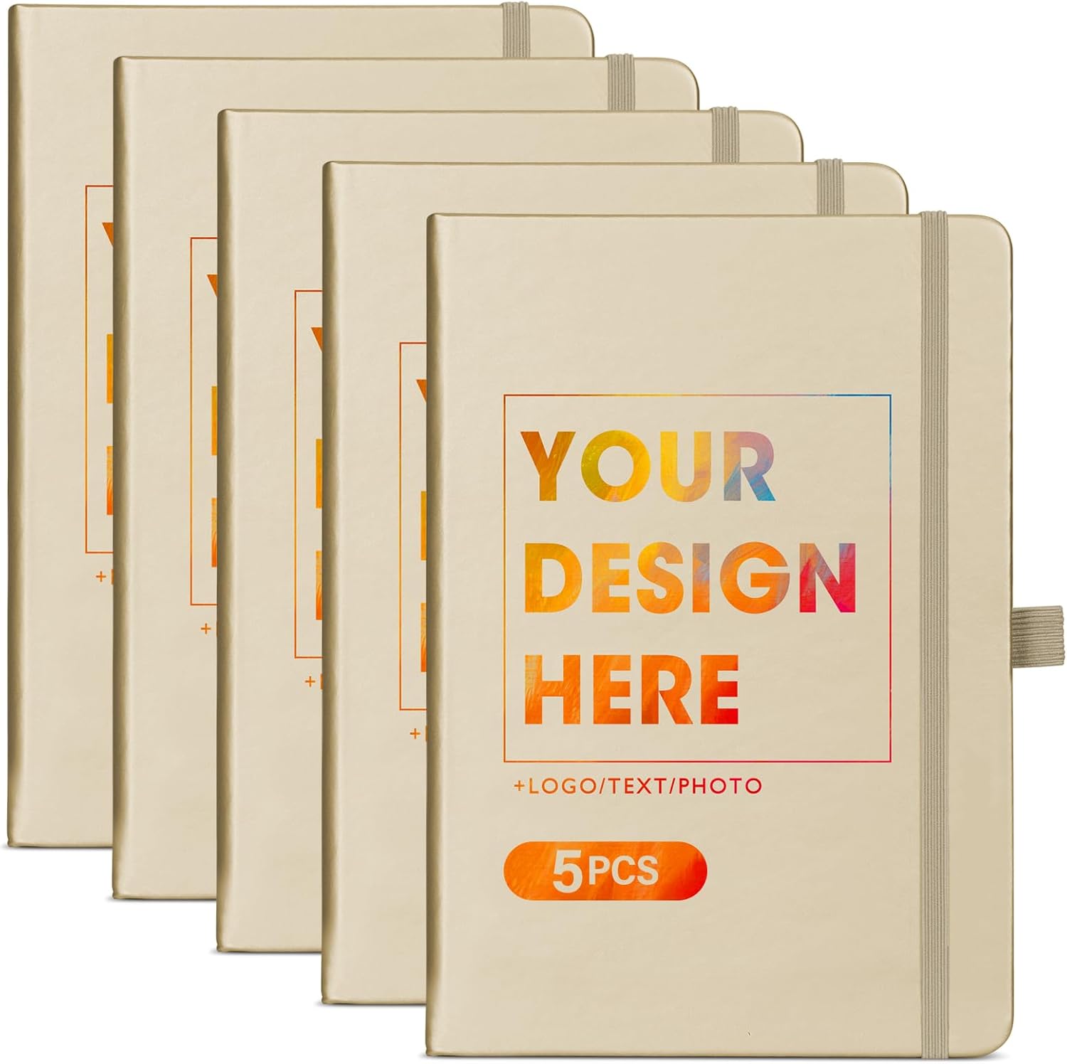 ENOMY 5 Pcs A5 Personalised Notebooks Customized Hardcover Custom ...