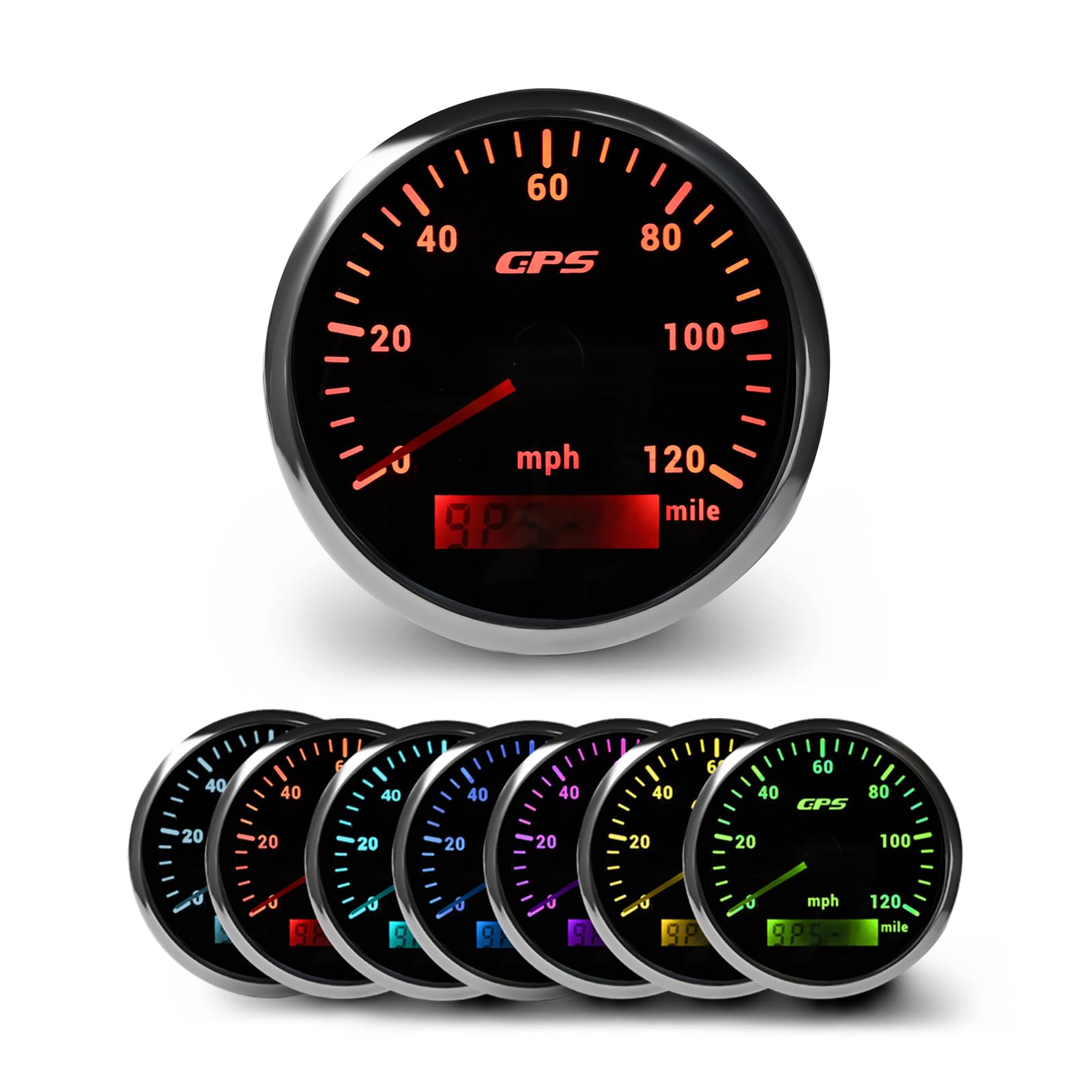 Amazon.com: WATERWICH GPS Speedometer Gauge 85mm (3.34 inch) Odometer 0 ...