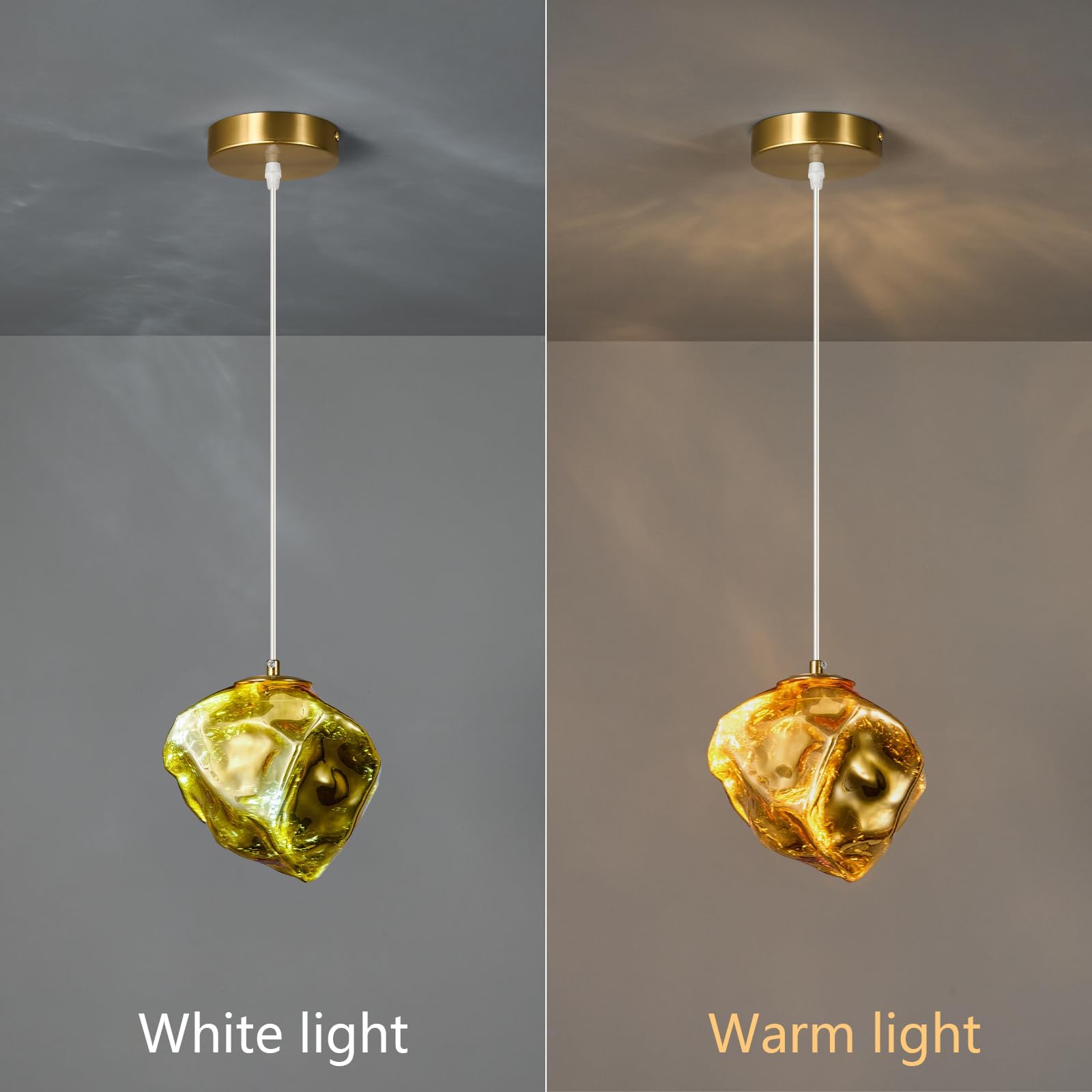 Modern Gold Pendant Lights Kitchen Island Mini Hanging Light Fixtures ...