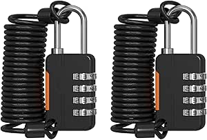 Toguma 2Pcs 4 Digit Combination Lock Outdoor Waterproof Padlock with ...