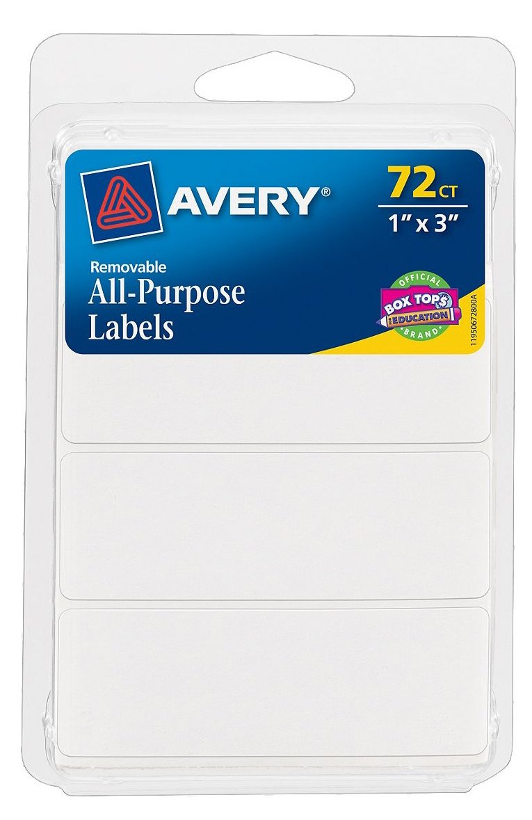Snapklik.com : Avery Multi-Use Removable Labels, 1 X 3 Rectangle Labels ...