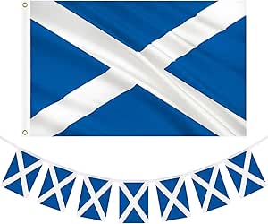 2Pcs Scotland Flag and Bunting Set, Scottish Flag Scottish Saltire ...