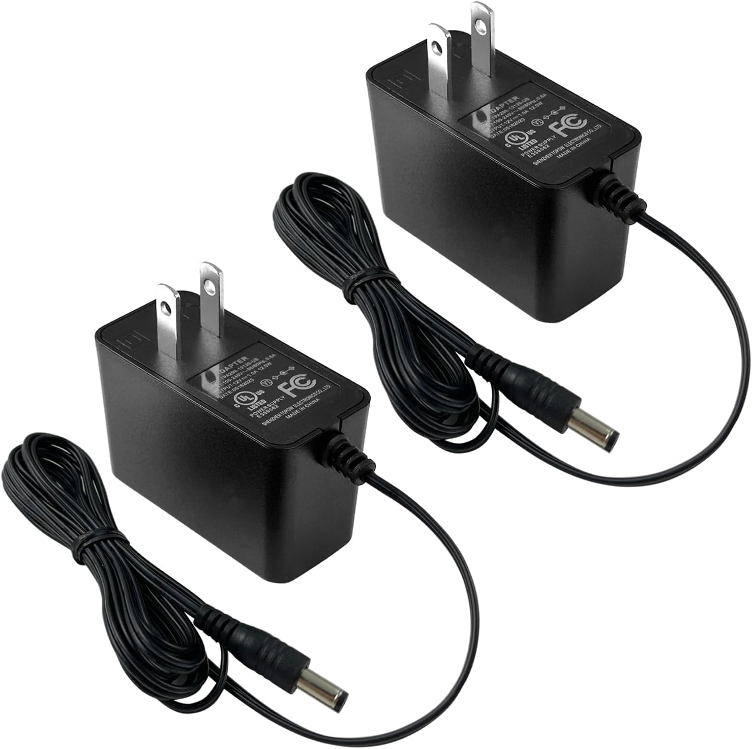 Amazon.com : 2pack DC 12V 1.5A Power Adapter Supply, Model: CS-1201500 ...