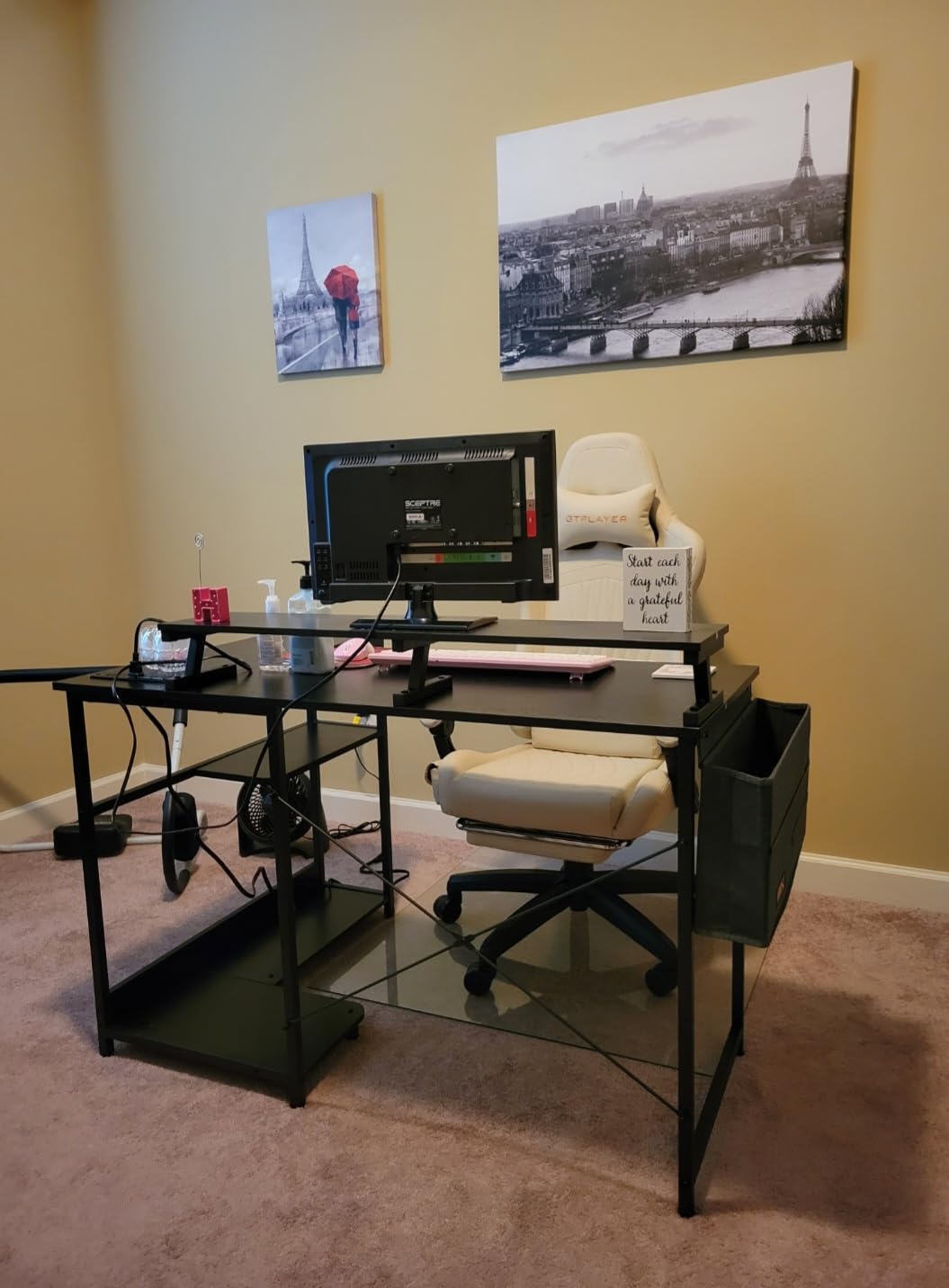 $24/mo - Finance ODK 58 Inch Gaming Desk with USB Charging Ports and ...