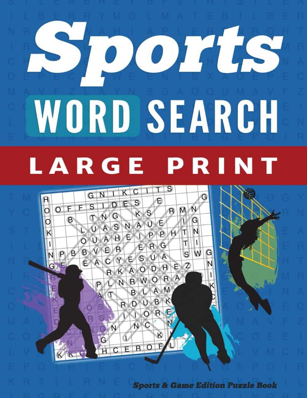 Word Search Puzzle Book Sports & Games Edition: Large Print Word Find ...