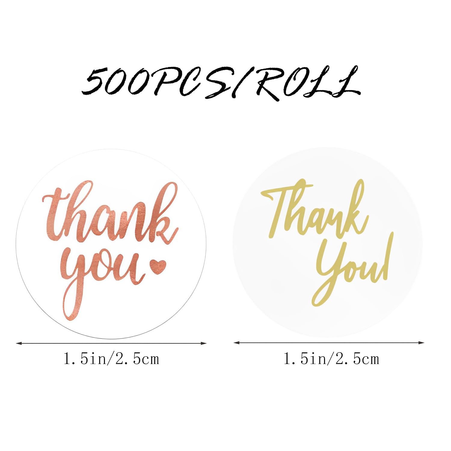 Thank You For Supporting My Small Business Stickers 500 Clear Thank You ...