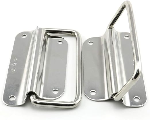 Lind Kitchen 2pcs 4 Inch Pull Ring Handle 304 Stainless Steel Foldable ...