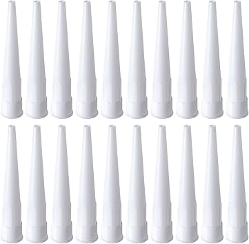 Lekgavd 20pcs Caulk Nozzle Tip, 4 Inch Plastic Caulking Gun Extender ...