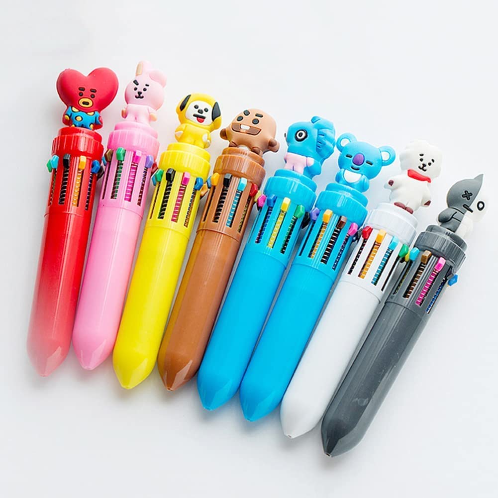 Wingscreations 10 Colors In 1 Bts Theme Pens (0.7Mm) Creative Pens ...