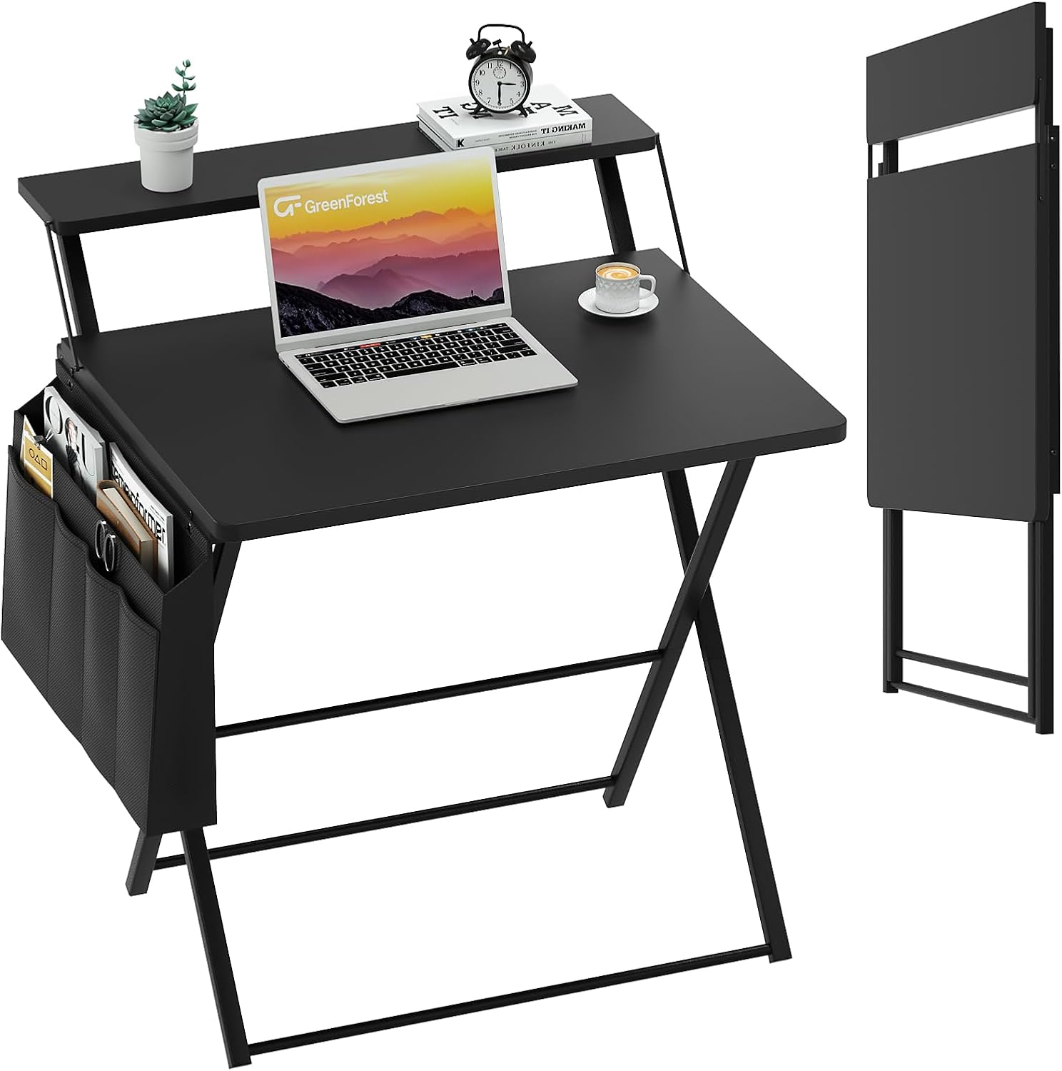 Amazon.com: GreenForest Folding Desk and Small Computer Desk with ...