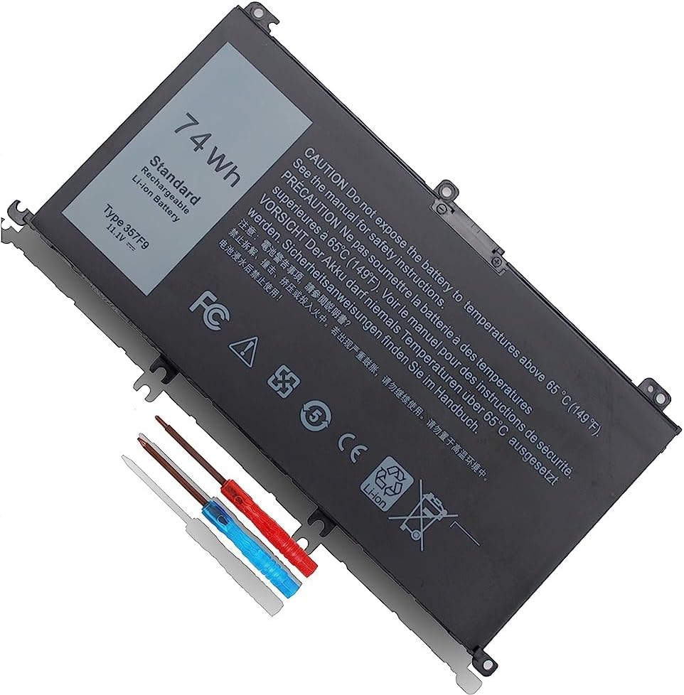 ANTIEE 74WH 6cell 357F9 Laptop Battery for Dell Inspiron 15 7000 Gaming ...