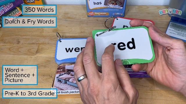 Educational Flash Cards For Reading Practice 1012 Sight Words & Phonics ...