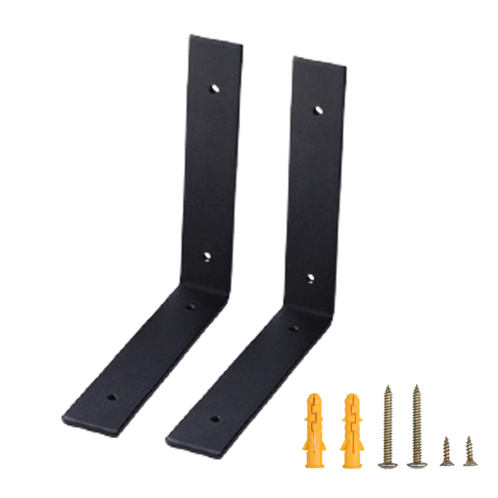 Buy Heavy Duty Black Metal Floating Shelf Bracket,L Type Metal Shelf ...