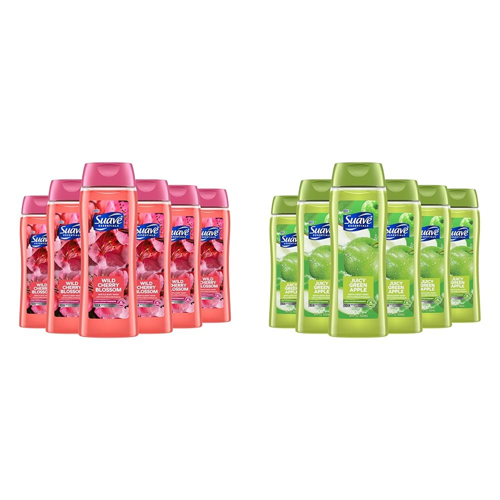 Amazon.com : Suave Body Wash Bundle with Wild Cherry Blossom, Juicy ...