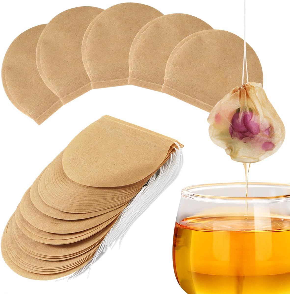 Amazon.com: Tea Filter Bags Organic Disposable Multi Purpose Natural ...