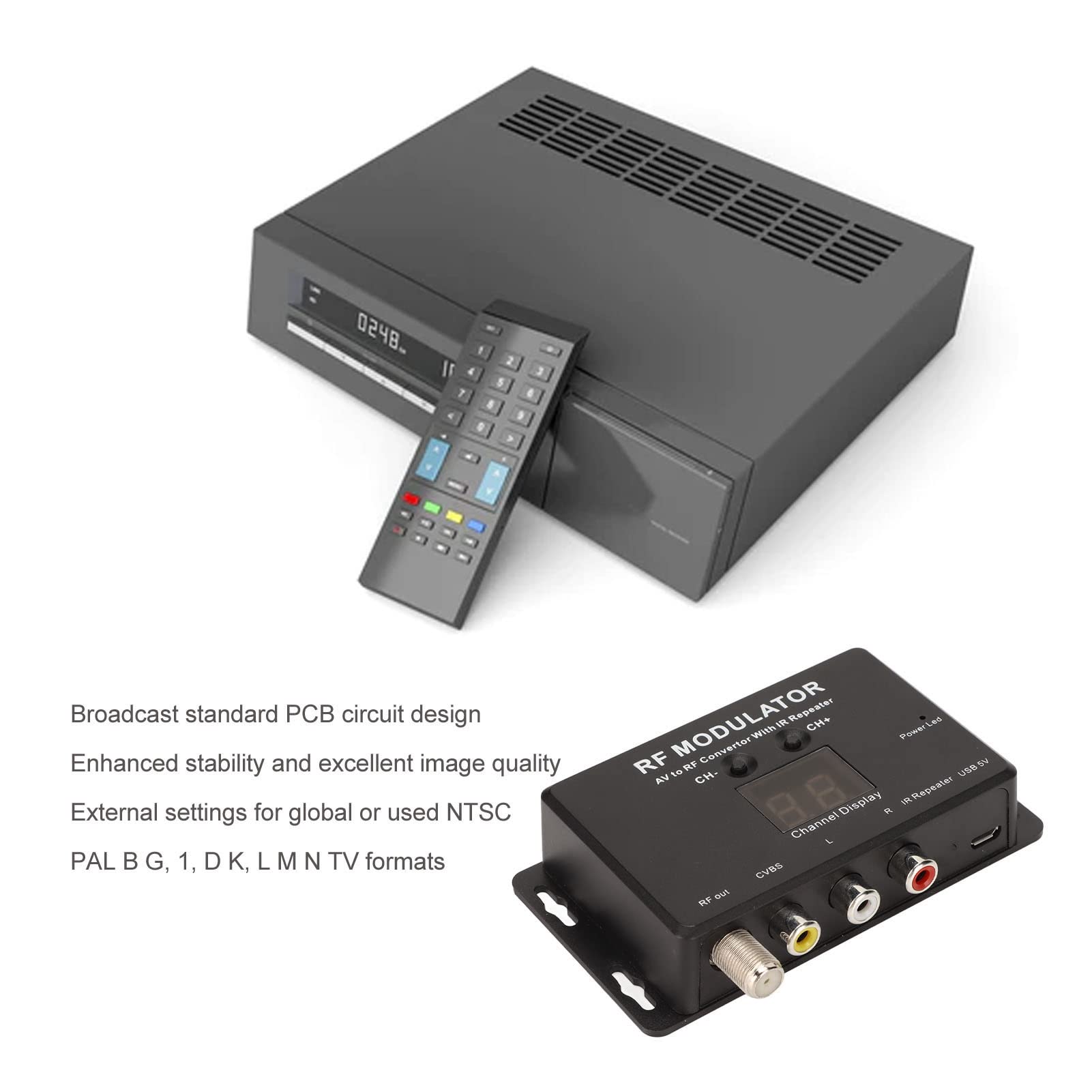 Hdmi To Rf RF Modulator, USB Port PAL NTSC AV To RF Convertor For Set ...