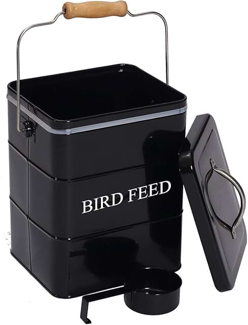 Amazon.com: metal bird seed storage container