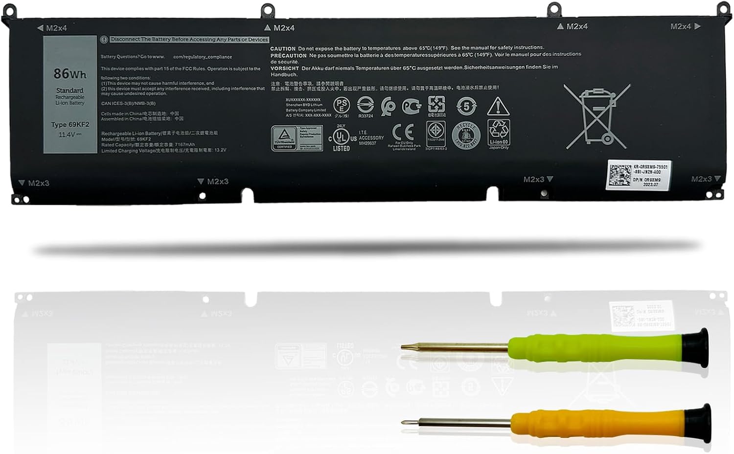 Amazon.com: UGXKNAE 69KF2 Laptop Battery for Dell Precision 5550 XPS 15 ...