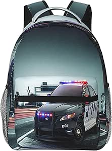 Amazon.com: Backpack City Police Car Travel Laptop Backpacks College ...
